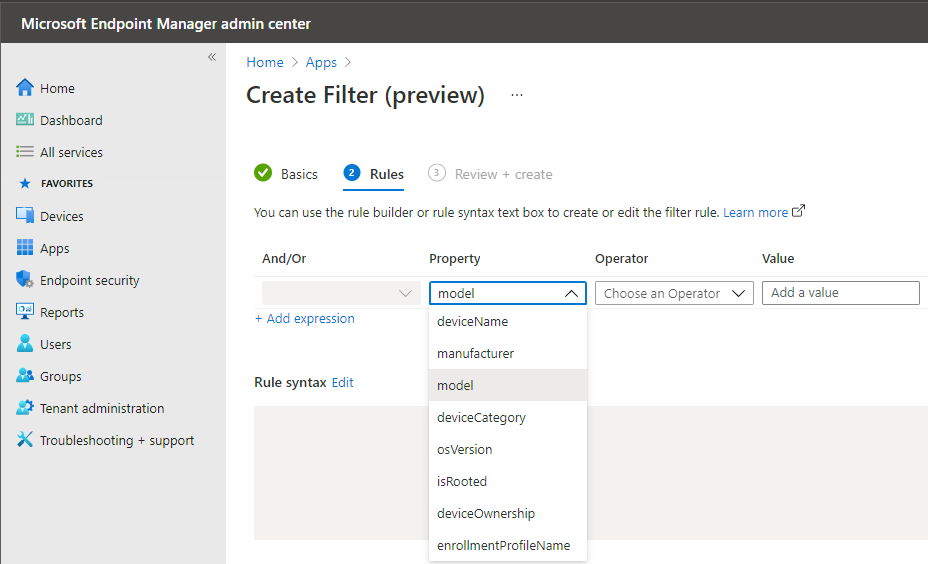 Filters in Intune – Mr T-Bone´s Blog