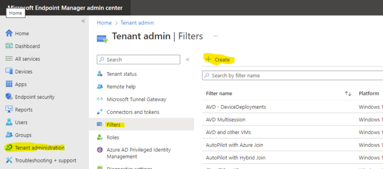 Organize Intune for Windows 365 and AVD with Filters - Mr T-Bone´s Blog