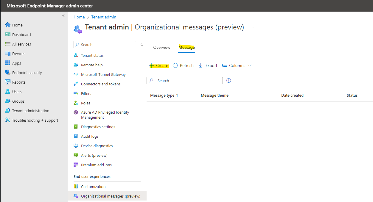 Intune Organizational Messages - Mr T-Bone´s Blog