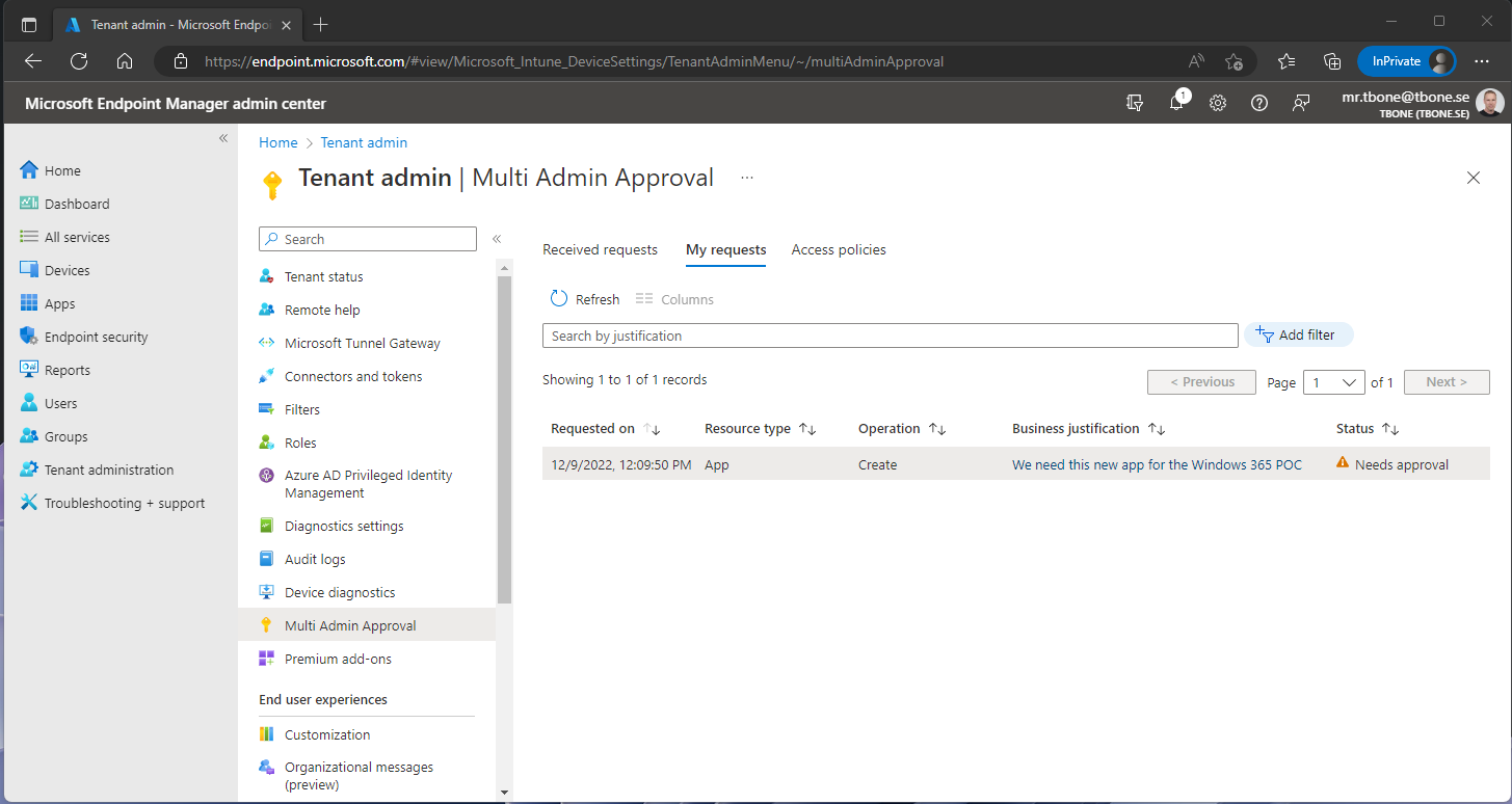 Implement approval workflow for Intune deployments - Mr T-Bone´s Blog