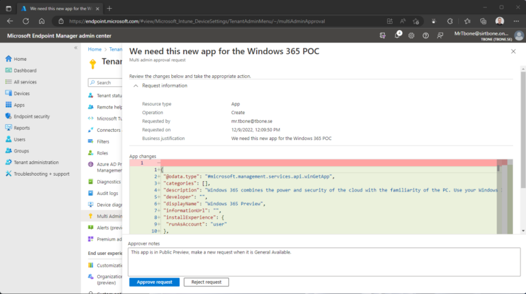Implement approval workflow for Intune deployments - Mr T-Bone´s Blog