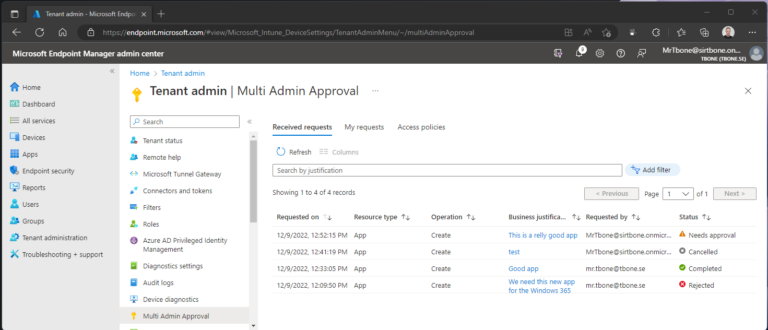 Implement approval workflow for Intune deployments - Mr T-Bone´s Blog