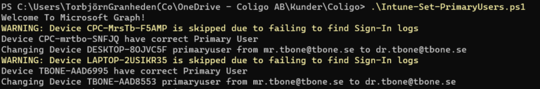 Update Intune Primary User With Powershell Or Azure Automation Mr T 4934