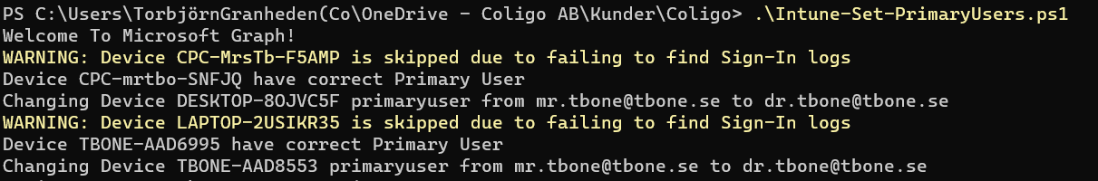 Update Intune Primary User With Powershell Or Azure Automation Mr T