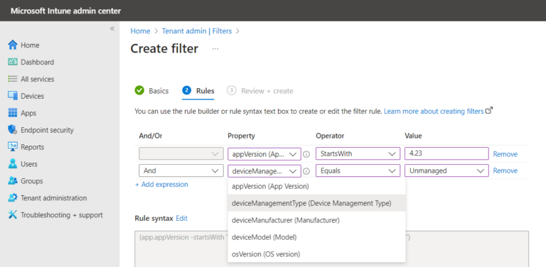 Managed Apps Filters in Intune for MAM - Mr T-Bone´s Blog