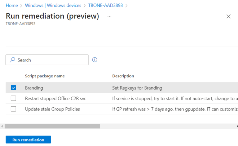 Run Intune Remediations on-demand for Windows Devices - Mr T-Bone´s Blog