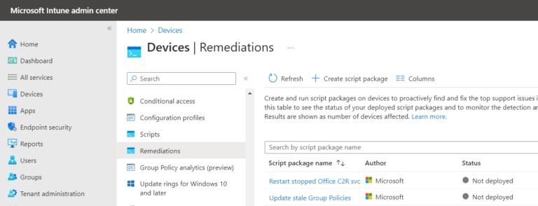 Run Intune Remediations on-demand for Windows Devices - Mr T-Bone´s Blog