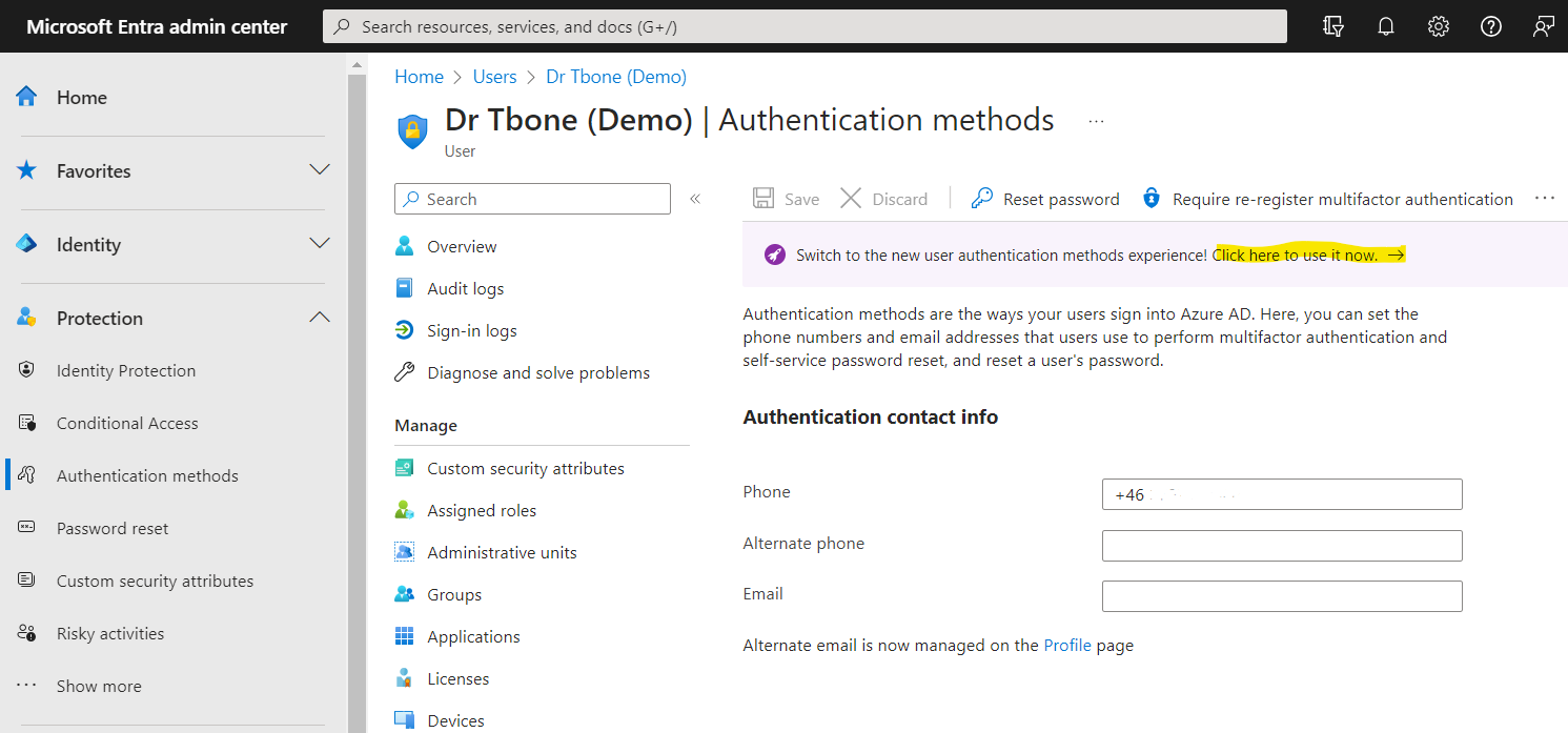Admin can now change default Entra ID MFA method - Mr T-Bone´s Blog