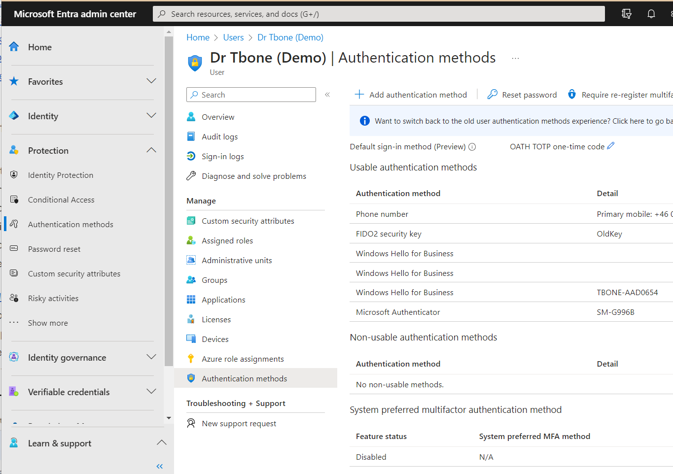 Admin can now change default Entra ID MFA method - Mr T-Bone´s Blog
