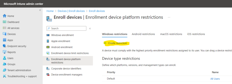 How To Block Personal Devices In Intune With Enrollment Restrictions