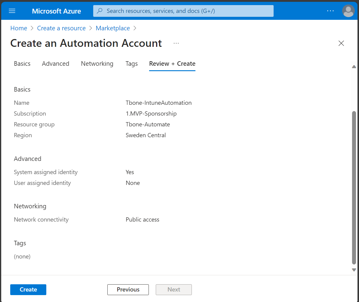 Create a Managed Identity to automate Intune tasks - Mr T-Bone´s Blog