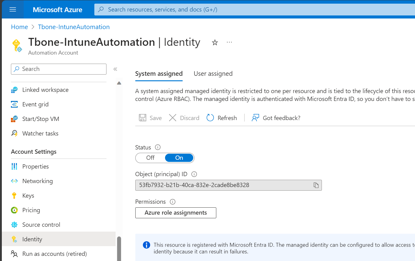 Create a Managed Identity to automate Intune tasks - Mr T-Bone´s Blog