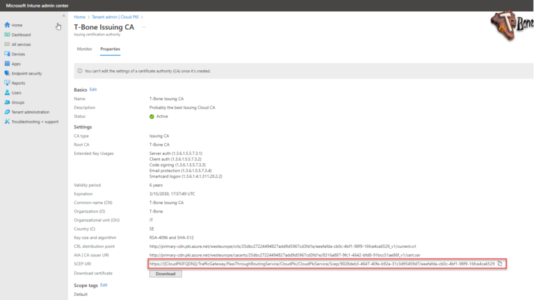 Introduction to Microsoft Cloud PKI - Mr T-Bone´s Blog