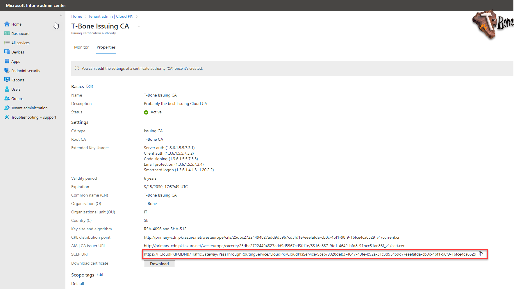 Introduction to Microsoft Cloud PKI - Mr T-Bone´s Blog