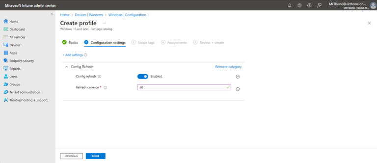 The new Intune Config Refresh - Mr T-Bone´s Blog