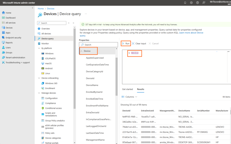 Brand new: Device Query for Multiple Devices in Intune - Mr T-Bone´s Blog