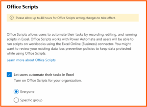 Heads Up: Office Script Settings Are Moving to Cloud Policy - Mr T-Bone ...